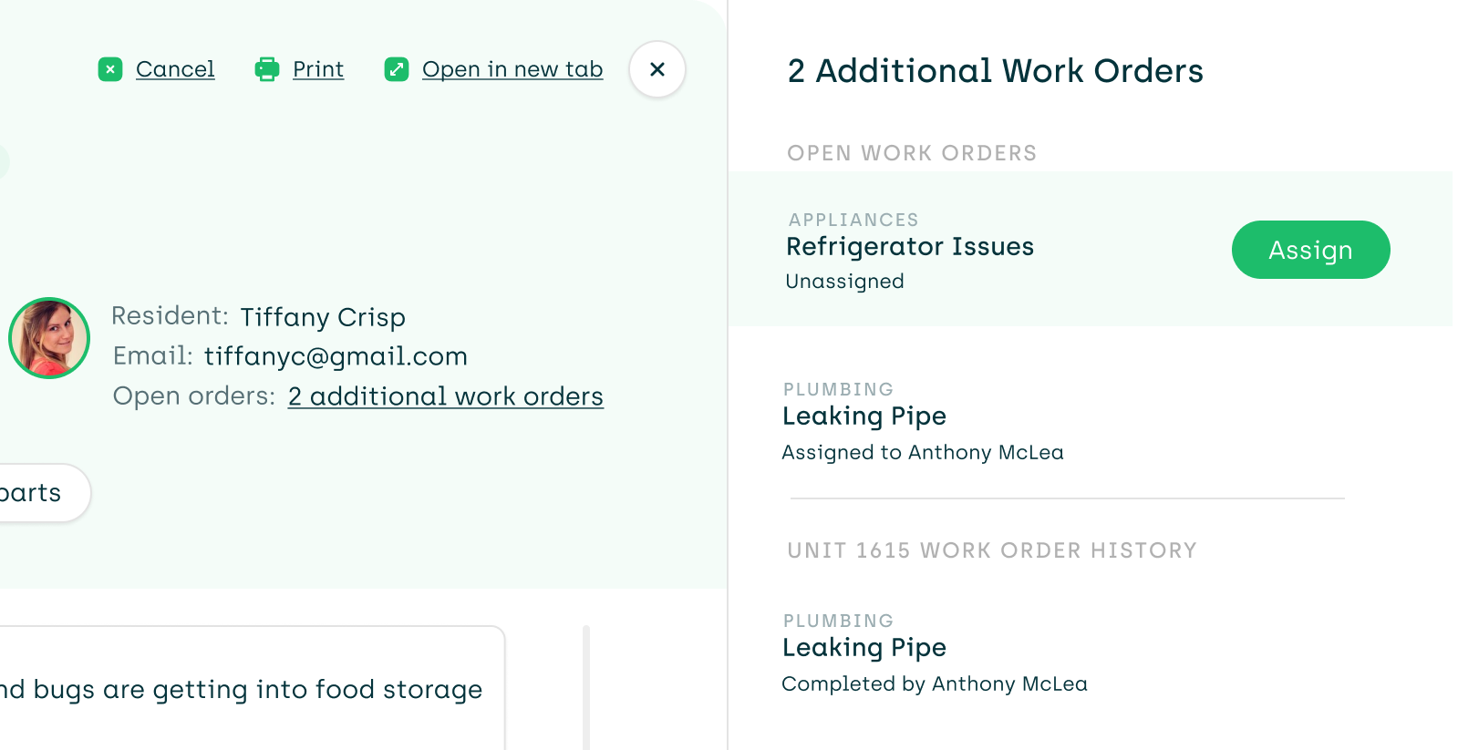 Work Order Overview